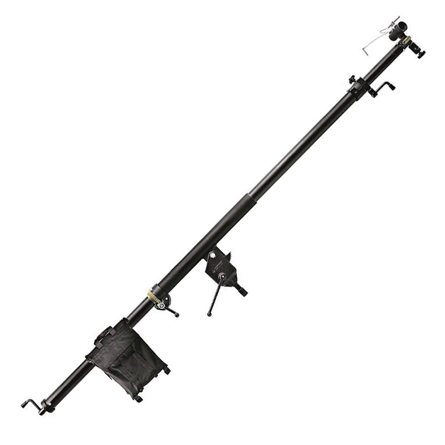 Mega Boom Black, Telescopic with remote pan, tilt and rotate 12' (3.6m
